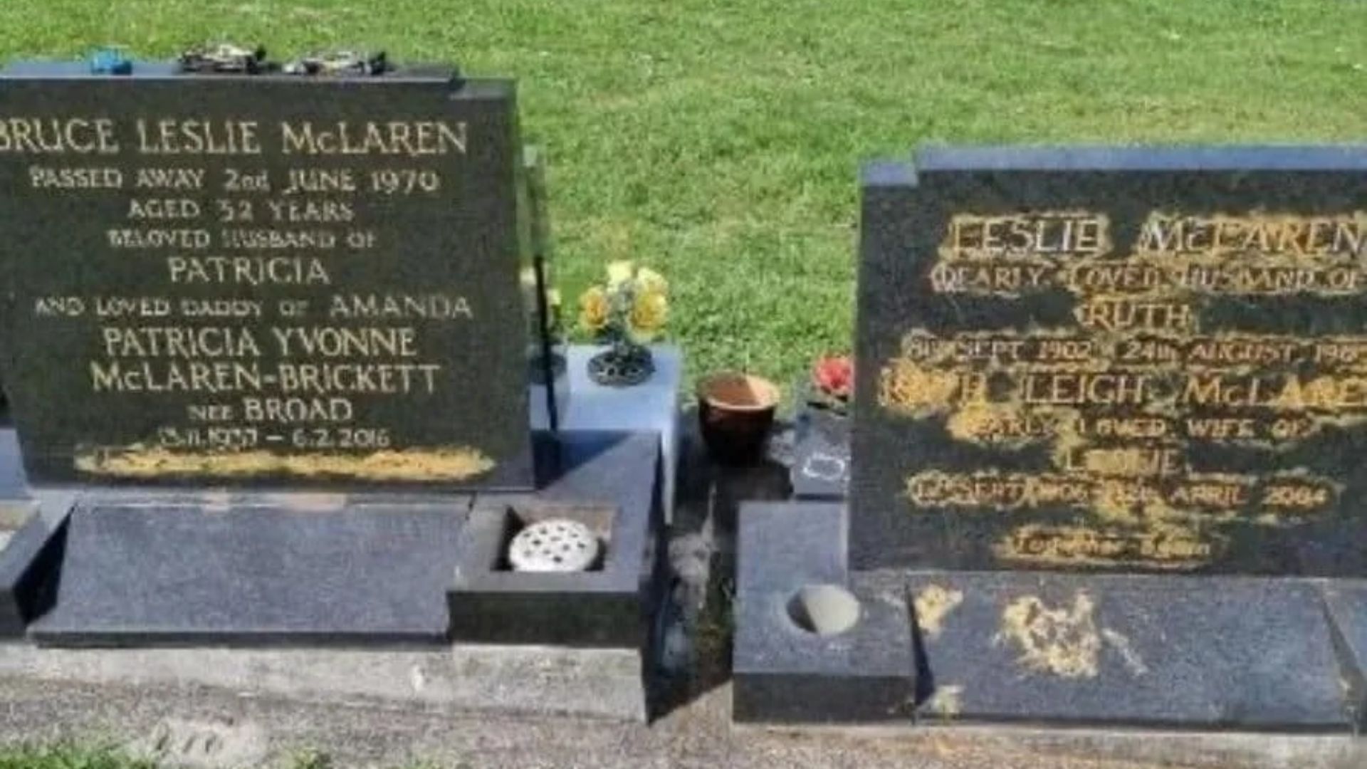 The Graves of Formula 1 Pioneer Bruce McLaren and Family Vandalized in ...